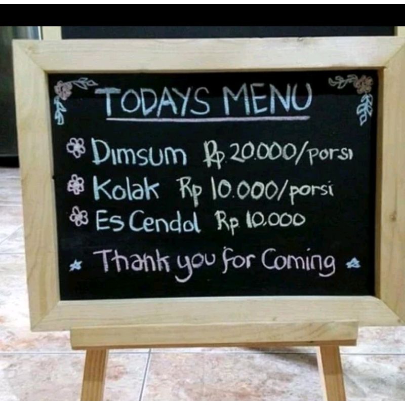 Jual papan tulis menu / papan tulis kapur 20x30 / papan menu | Shopee ...