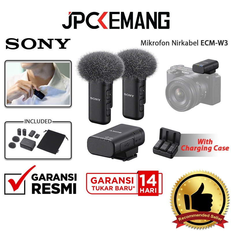 Jual Sony ECM W3 2-Person Wireless Microphone Sony ECMW3 Mic Garansi ...