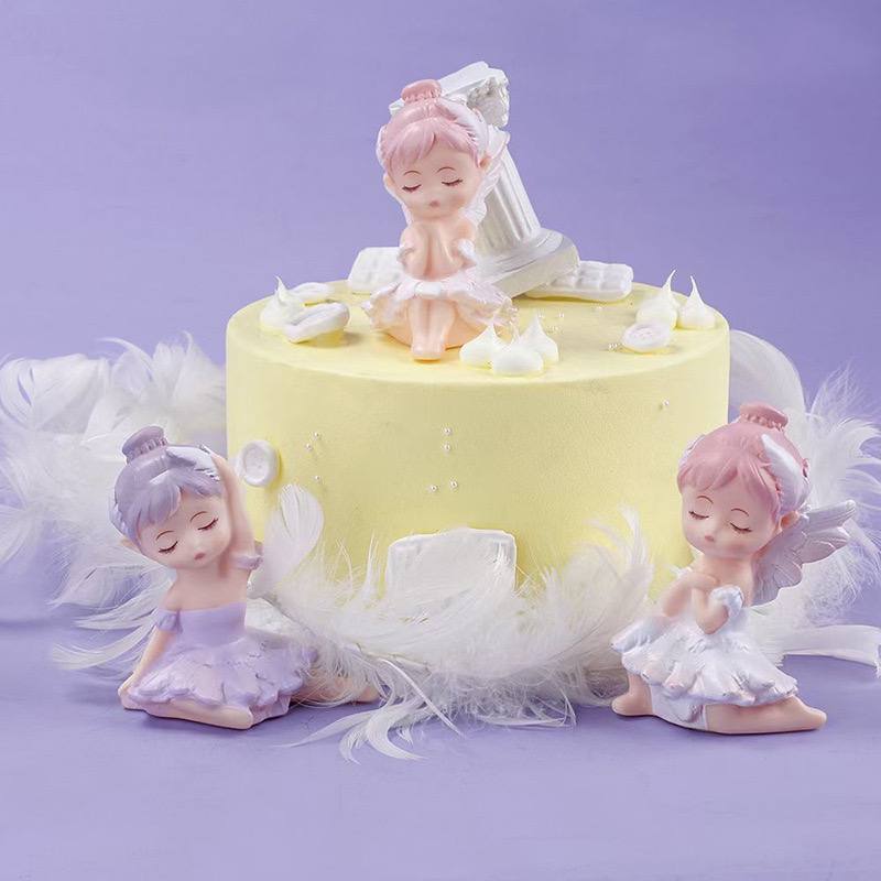 Jual Cake Topper Hiasan Kue Temaa Angel/ Topper kue Tema Peri/ Patung ...