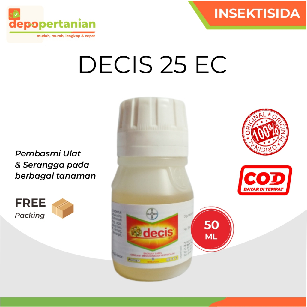 Jual Depo Pertanian - Decis 25EC 50ml Insektisida Obat Pembasmi Ulat ...
