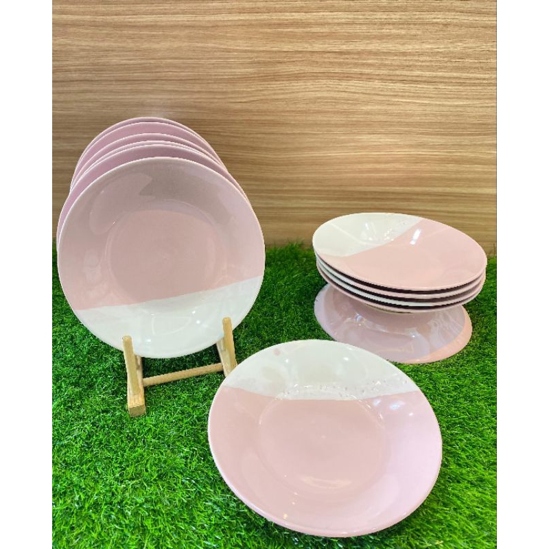 Jual PITING KERAMIK PELANGI/PIRING MAKAN 1 LUSIN | Shopee Indonesia