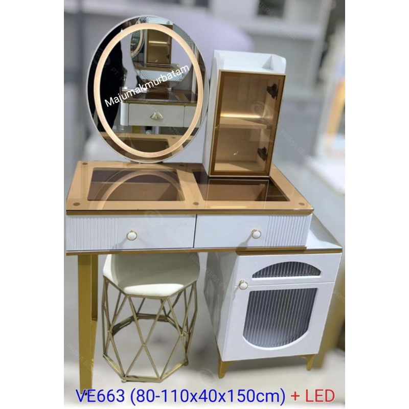 Jual MEJA RIAS + LED VE663 UKURAN ( 80-110 X 40 X 150CM ) | Shopee ...