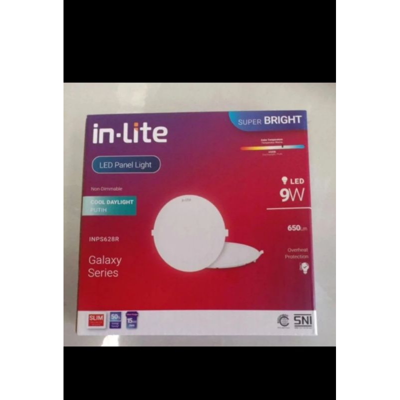 Jual inlite Downlight Led panel 9wat bulat - putih | Shopee Indonesia