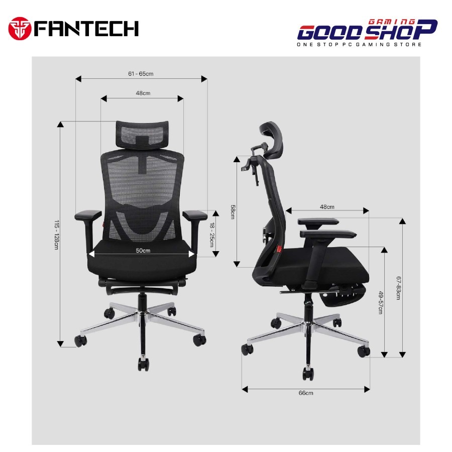 Jual Fantech OCA259 PRO Kursi Kantor Kerja Jaring Premium Office Chair ...
