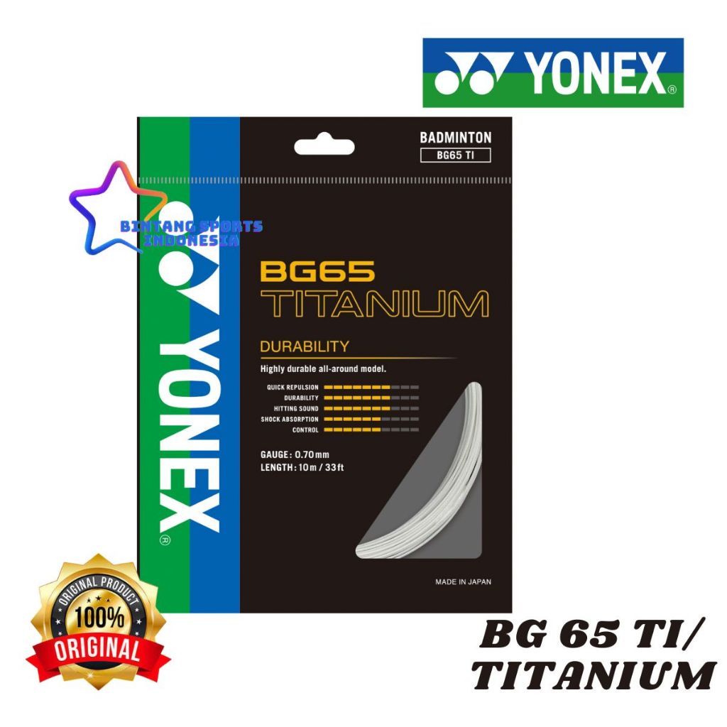 Jual SENAR YONEX BADMINTON BULUTANGKIS YONEX BG 65 TI BG 65 TITANIUM ...