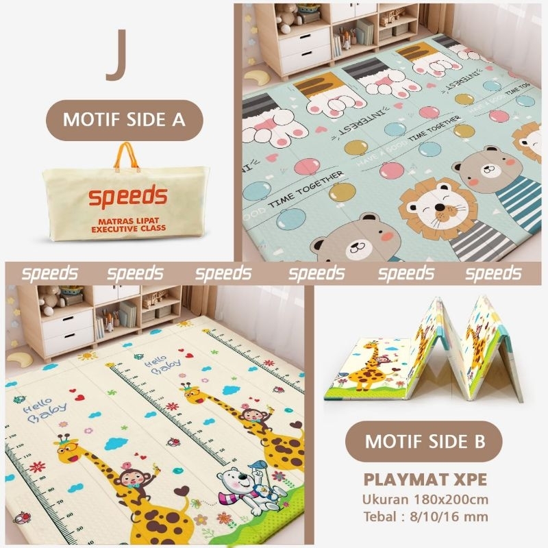 Jual SPEEDS Karpet Lipat SNI Playmat Bayi 200x180cm Tebal 10mm dan 8mm ...