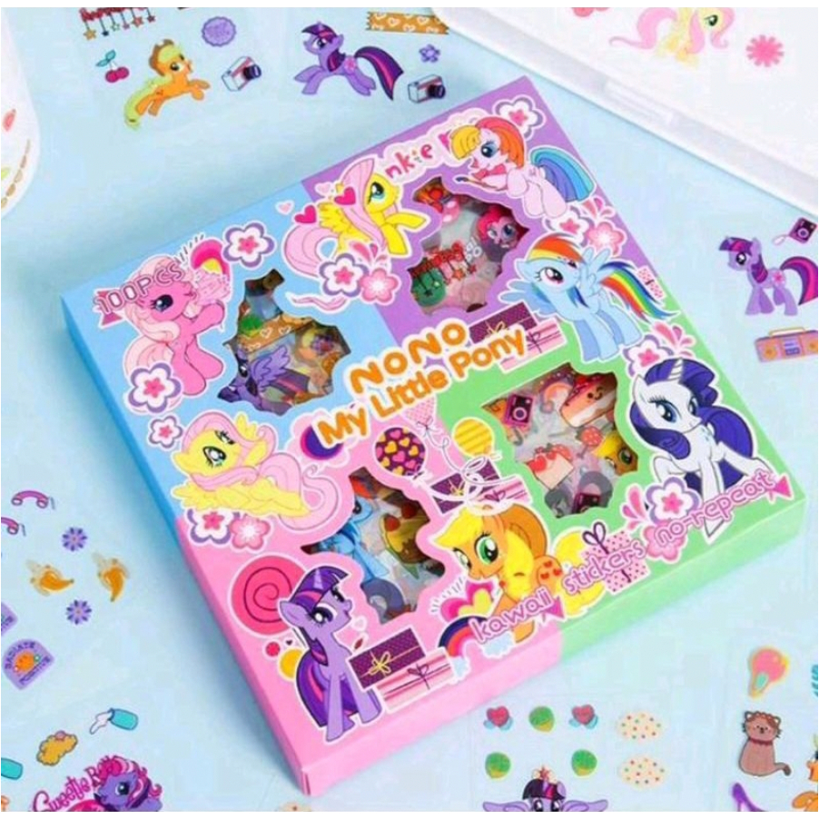 Jual 100 LEMBAR PCS Stiker Scrapbook Little Pony Kuda Poni Box Besar ...