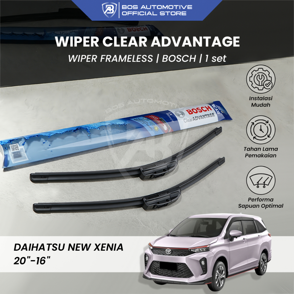 Jual Wiper Blade Bosch Clear Frameless / Karet / Kipas Kaca Depan Mobil DAIHATSU NEW XENIA ...