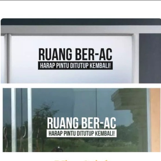 Jual CUTING STIKER STICKER RUANGAN BER AC HARAP TUTUP PINTU STIKER AC ...