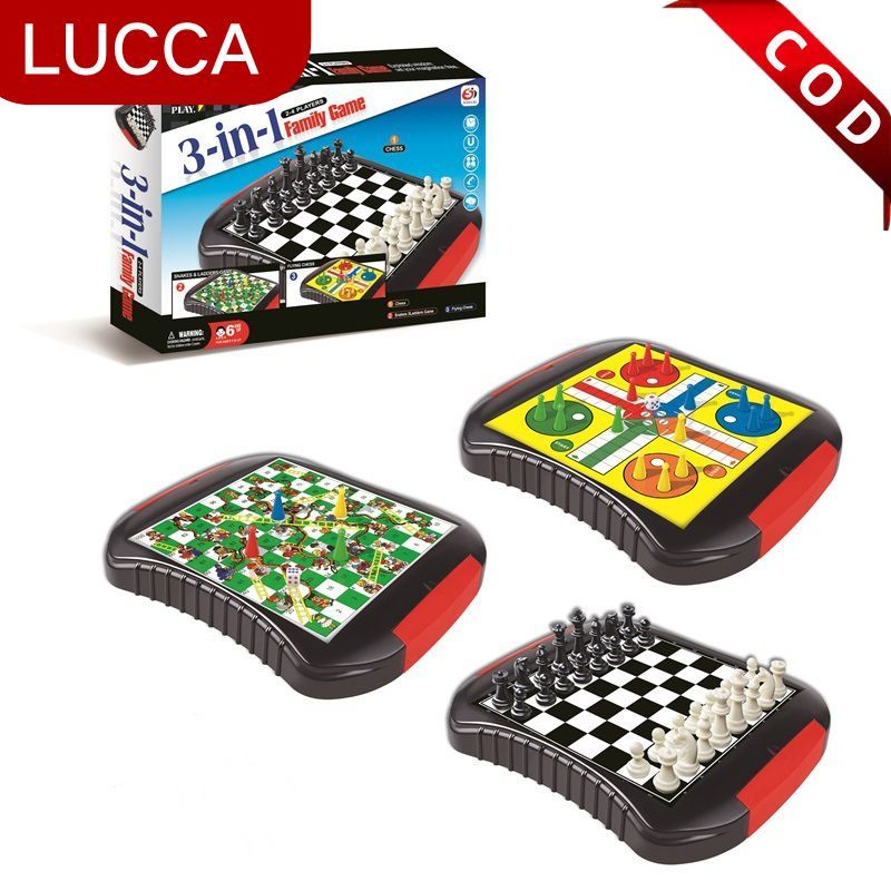 Jual Mainan Chess Board Game 3 in 1 Magnetic Ular Tangga Ludo Papan ...