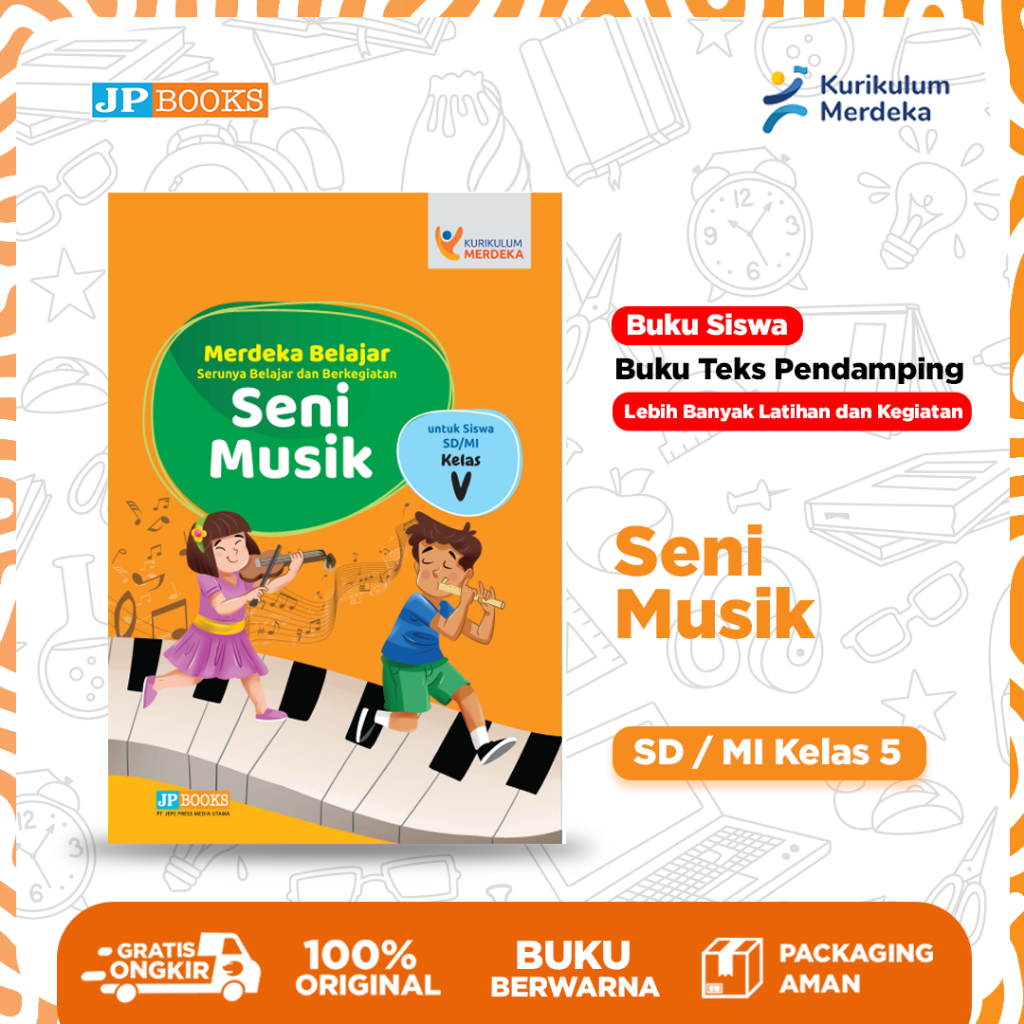 Jual JP Books – Buku Teks Siswa Pendamping Kurmer Sekolah Seni Musik Sd Kelas 5 - Kurikulum ...