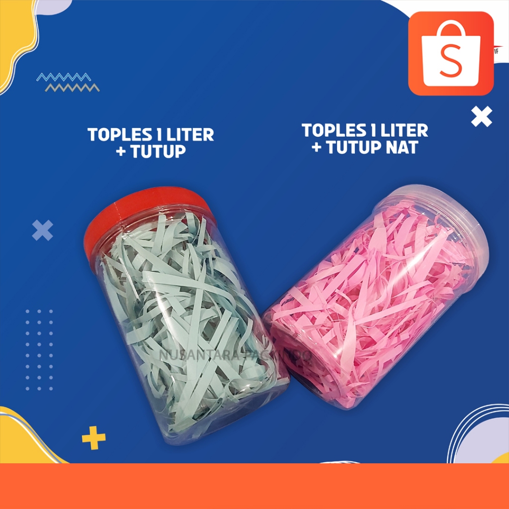 Jual Toples 1 Liter Tb + Tutup Nat ~ Merah D95 | Shopee Indonesia