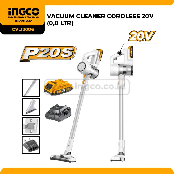 Jual Cordless Vacuum Cleaner Portable 20V INGCO CVLI2006 Penyedot Debu ...