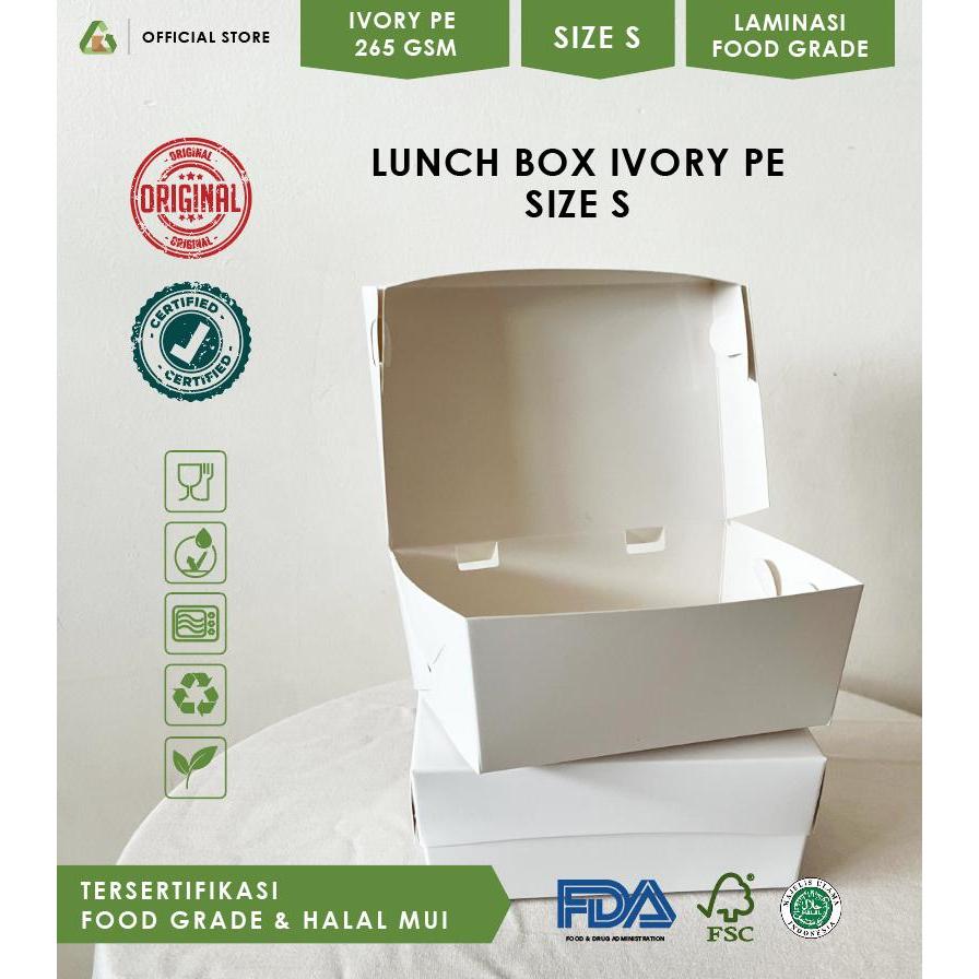 Jual LUNCH BOX S BAHAN IVORY / BOX TAKE AWAY / FOOD GRADE (WAJIBH ...