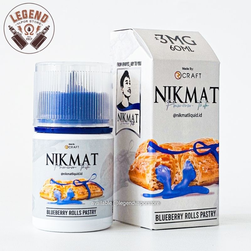 Jual FREEBASE - LIQUID NIKMAT V2 Blueberry Rolls Pastry 60ML AUTHENTIC ...