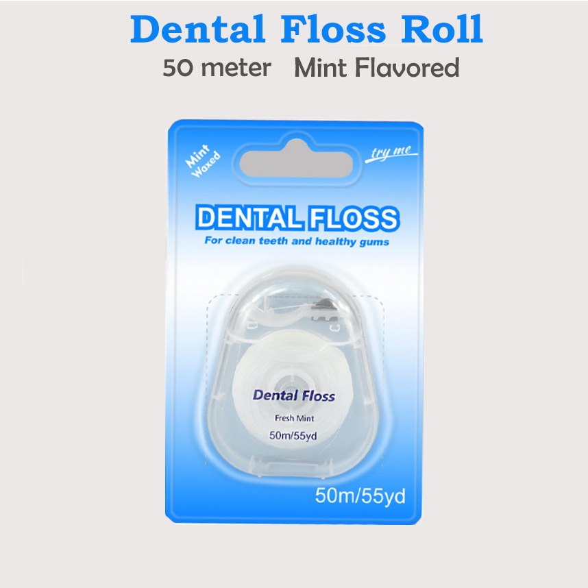 Jual Dental Floss Roll 50m Fresh Up Benang Gigi | Shopee Indonesia