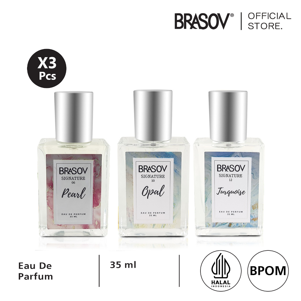 Jual BRASOV Combo Parfum Wanita Eau De Parfume 35 ML Signature 06/10/12 ...