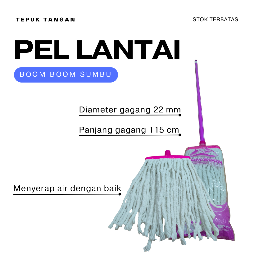 Jual Pel Lantai Sumbu BOOM BOOM CLEAN ORIGINAL / Alat Pembersih Lantai ...