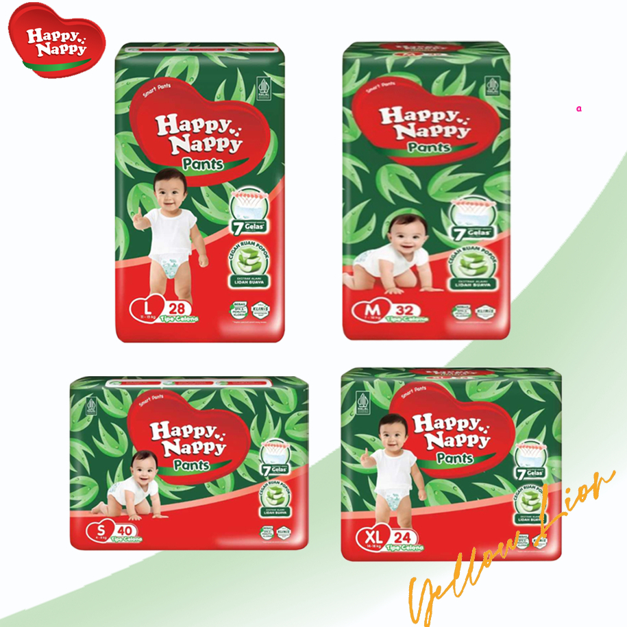 Jual Happy Nappy Pants (NB40 /S40 /M32 /L28 /XL4 /XXL) | Shopee Indonesia