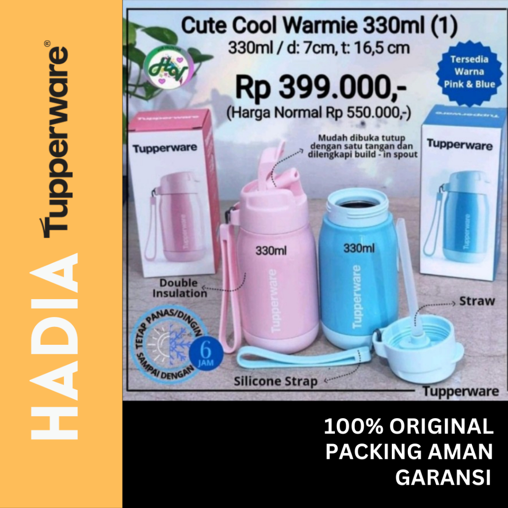 Jual cute cool warmie 330ml tupperware termos | Shopee Indonesia