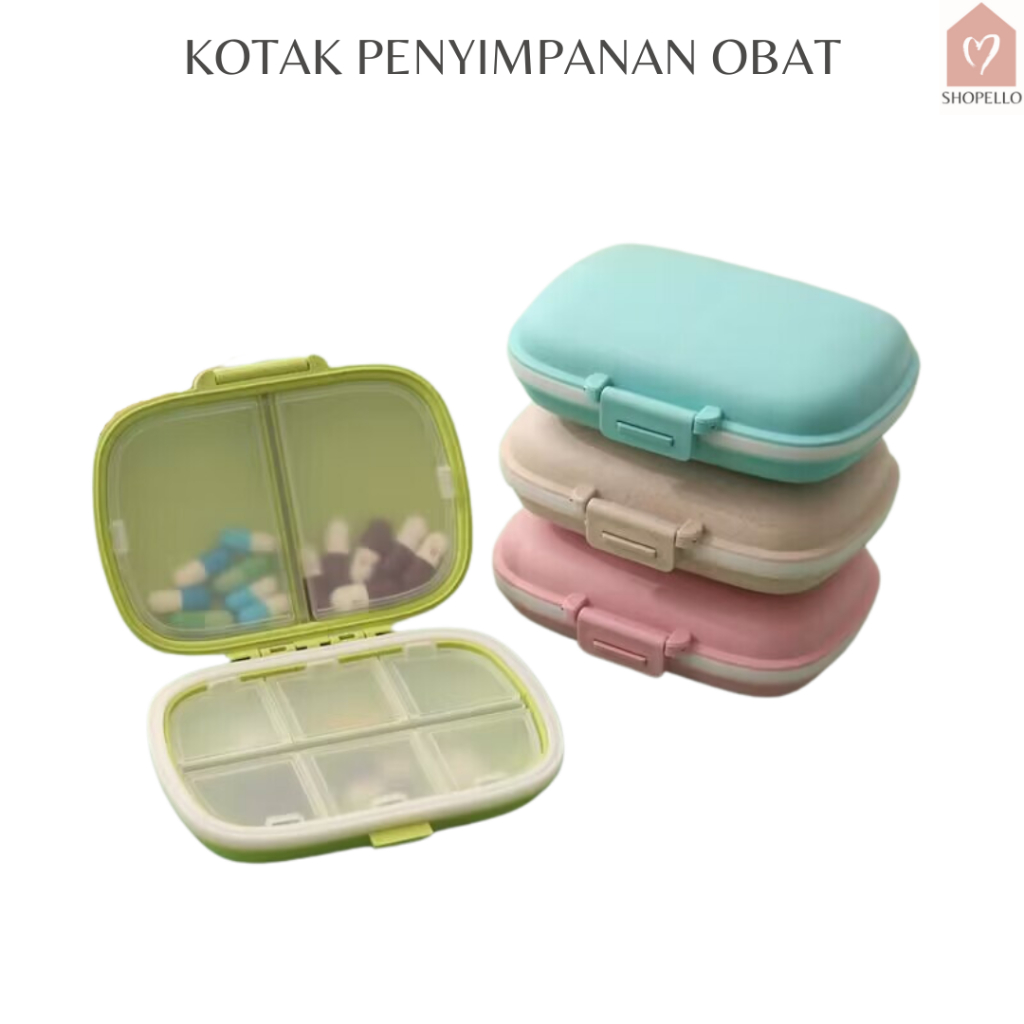 Jual Shopello Kotak Tempat Penyimpanan Obat Vitamin Portable Mini ...