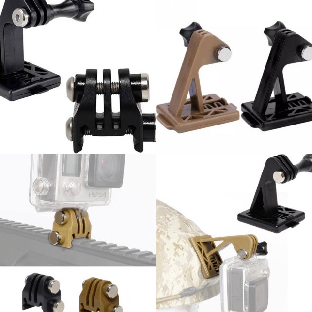 Jual RsJ Gopro Action Camera Picatinny Rail Arm Mount Tactical Helmet ...