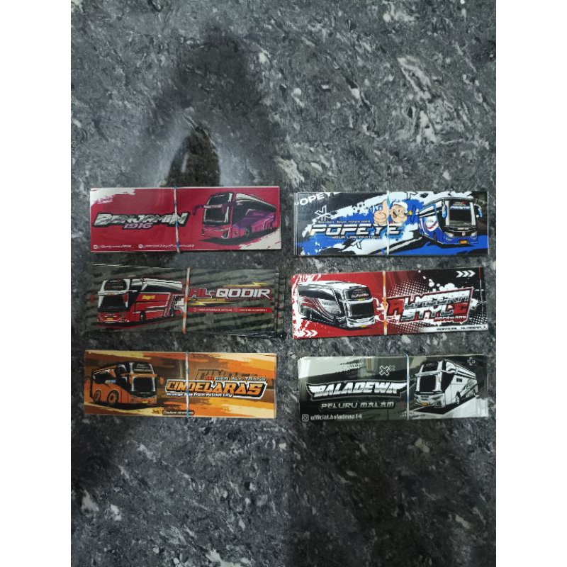 Jual stiker bus terbaru 6 model isi 6 pcs | Shopee Indonesia