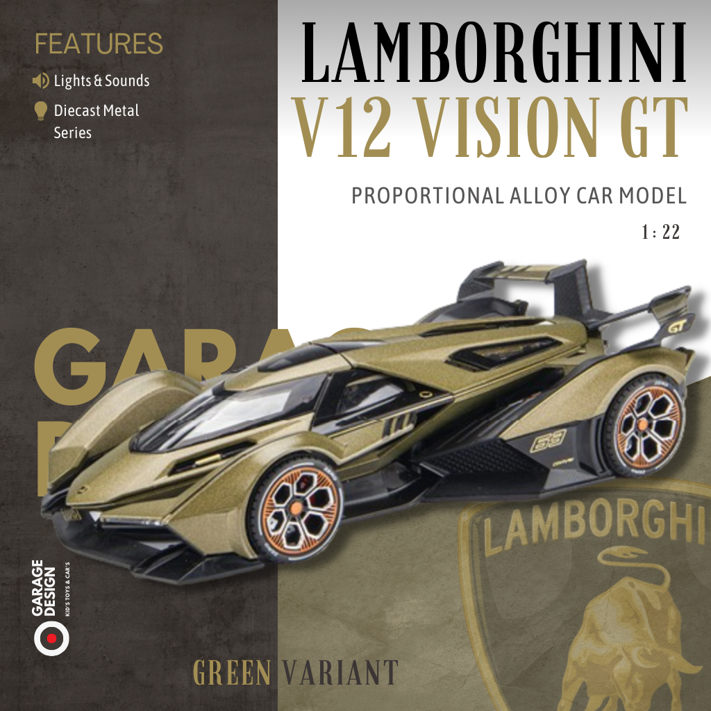 Jual Miniatur Diecast Mobil Lamborghini V12 Vision GT 1:22 - Alloy ...