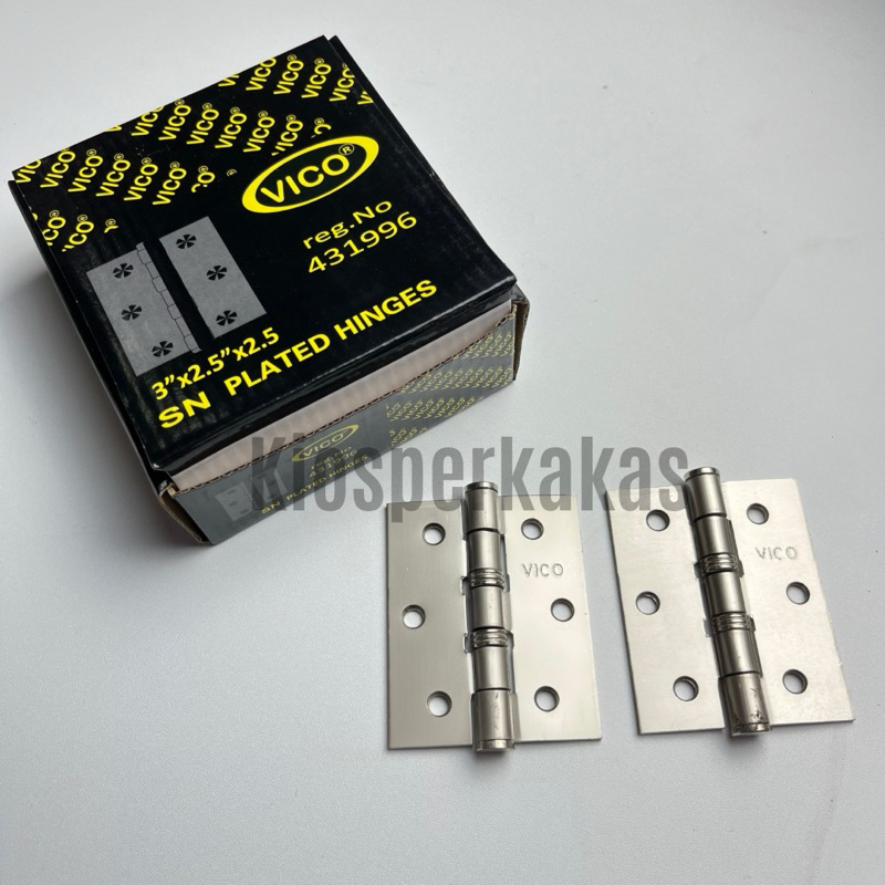 Jual Engsel Jendela / Pintu Kayu Ukuran 3 inch Vico Putih Crom Nikel ...