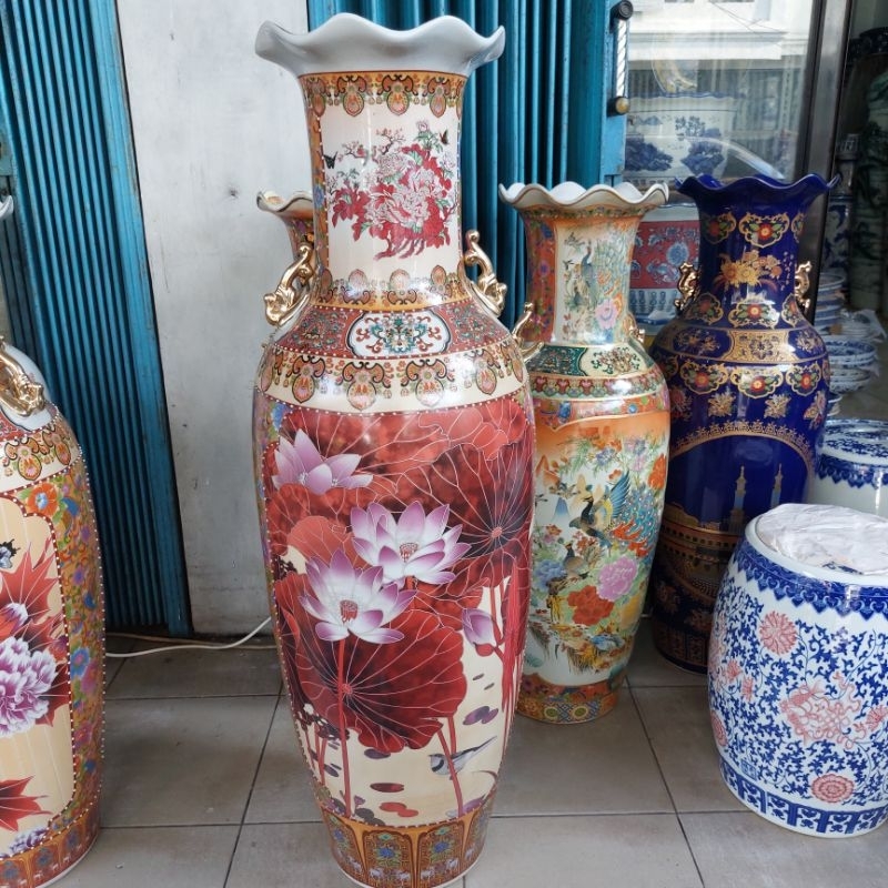 Jual Guci keramik hiasa sudut/1 pc guci vas keramik import Tinggi 120 ...