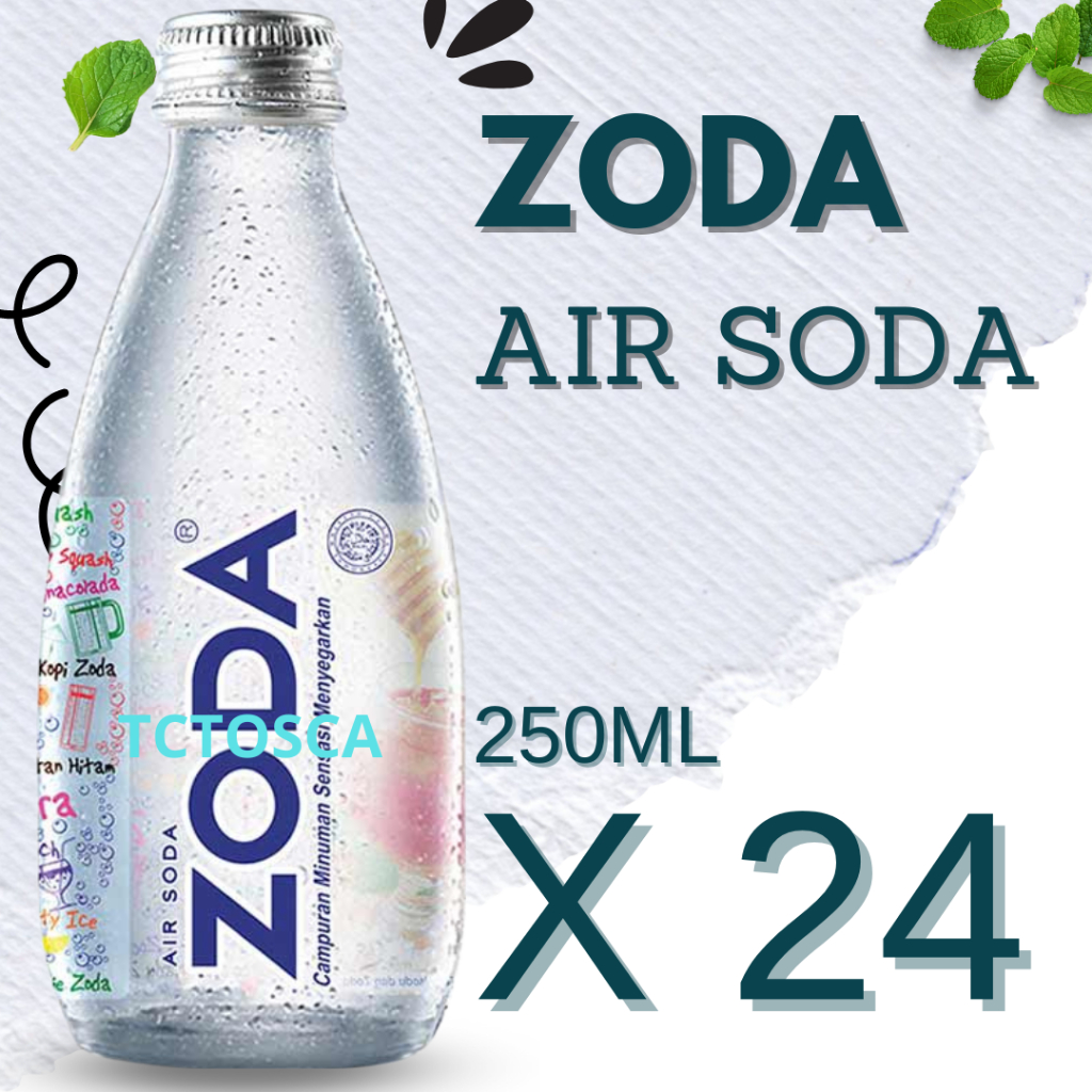 Jual Air Soda | Soda Water | ZODA Botol Beling 250ml 1 Dus isi 24 Botol ...