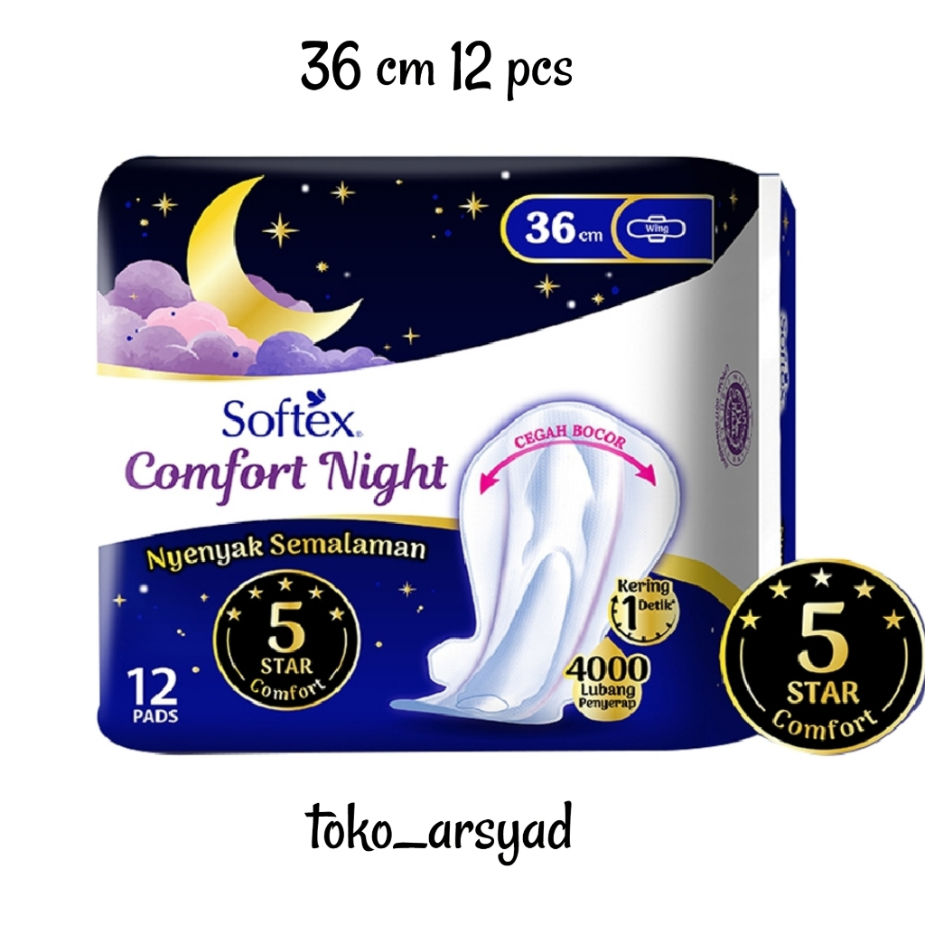 Jual Softex Comfort Night 36 cm 12 pcs | Shopee Indonesia