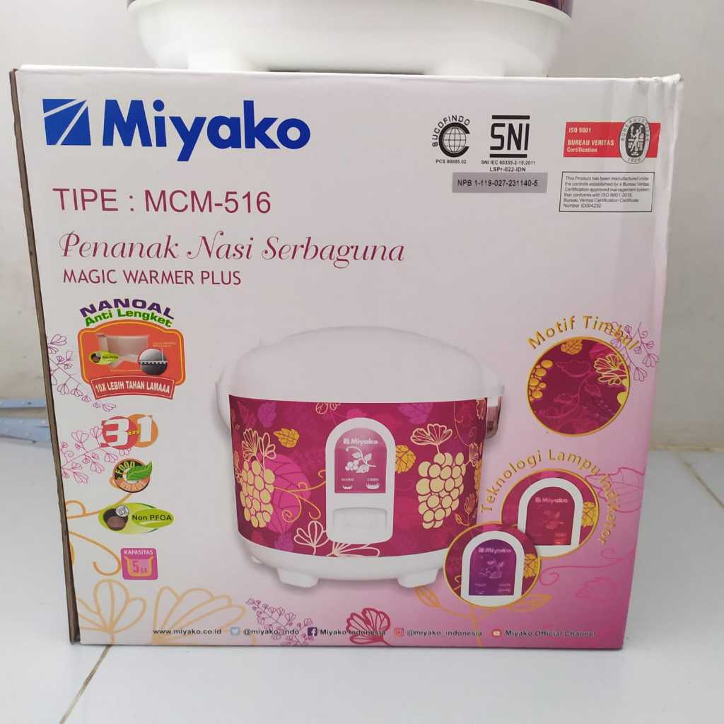 Jual Magic Com Rice Cooker Mcm 516 Miyako Penanak Nasi 3in1 Motif