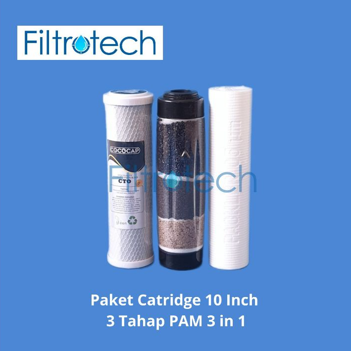 Jual Paket Catridge Filter Air PAM - Sediment, 3in1, CTO | Shopee Indonesia