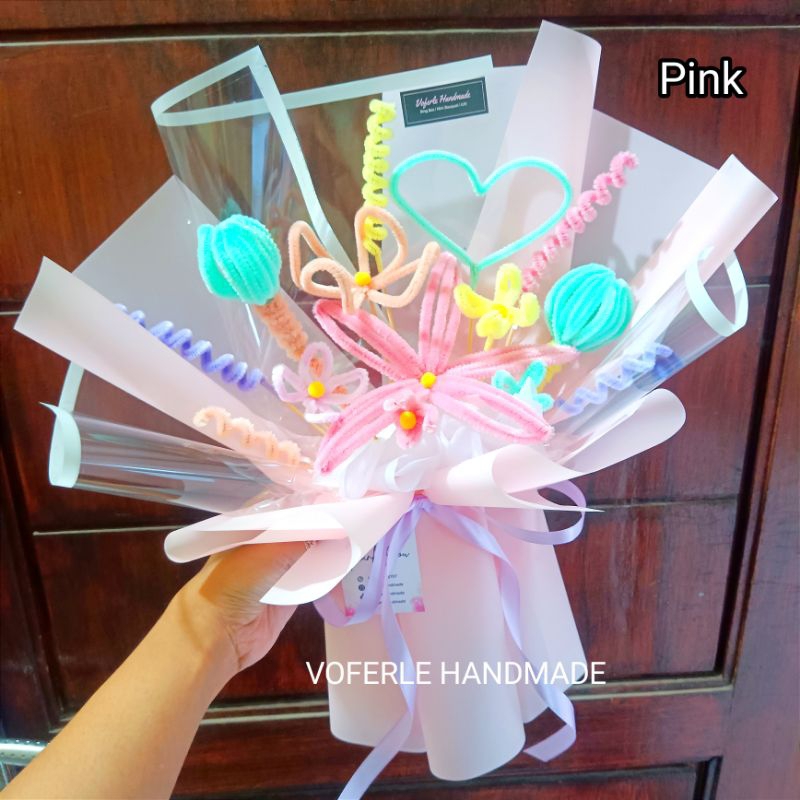 Jual Buket Bucket Bunga Pipe Cleaner Kawat Bulu Murah Kado Pacar ...