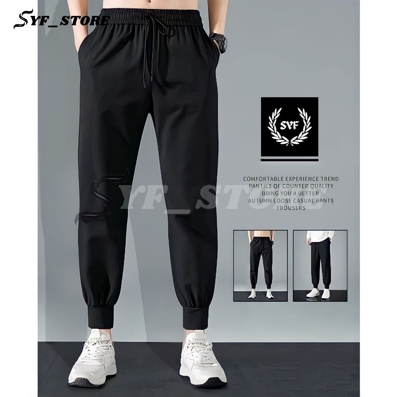 Jual [TERMURAH] Celana Jogger Panjang Training Zipper Jumbo Pria Wanita ...