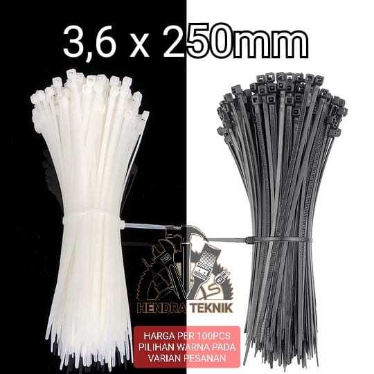 Jual CABLE TIES 250MM NYLON TALI PENGIKAT NILON KABEL TIS 25CM per ...