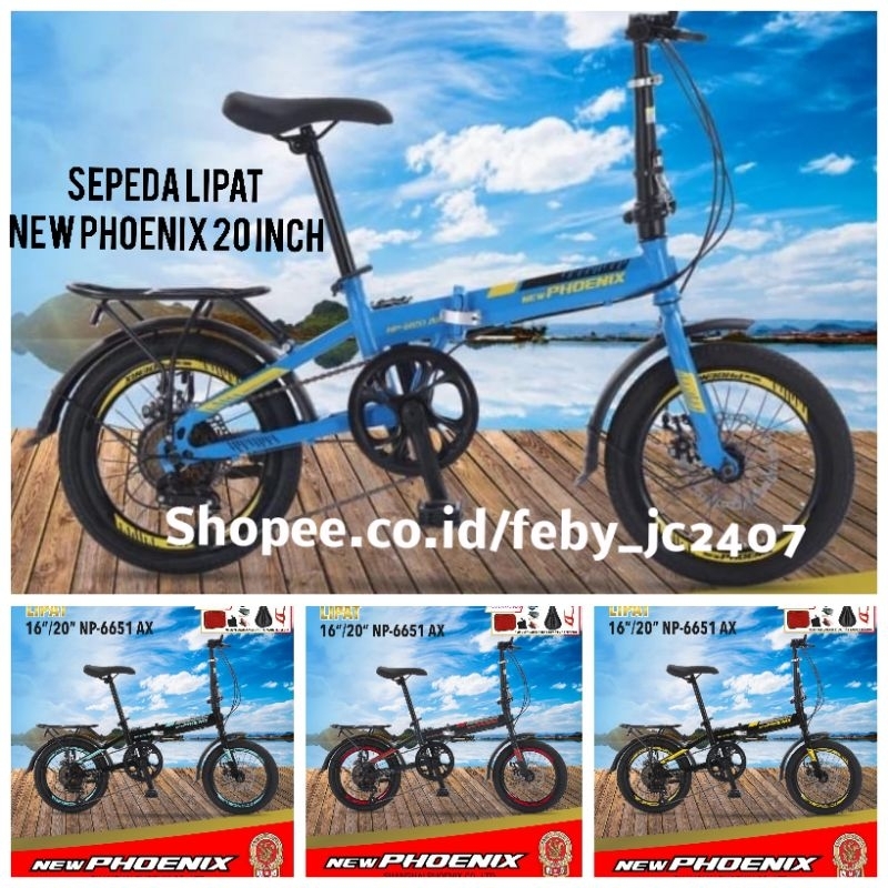 Jual SEPEDA LIPAT NEW PHOENIX ukuran 20 inch 6651 16 20 inch | Shopee ...