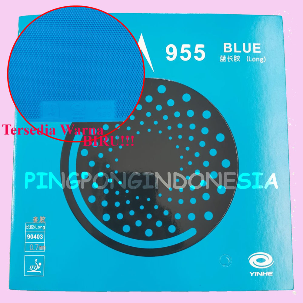 Jual Yinhe 955 Blue - Rubber Karet Pingpong Tenis Meja Bat Bet LongPips Bintik Panjang Karet ...