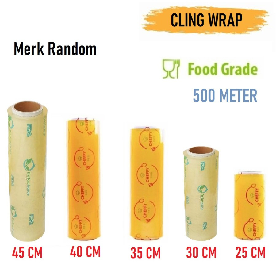 Jual Plastik Wrap 500 meter / Plastik Wrapping 45,40,35,30cm / Cling Wrap | Shopee Indonesia