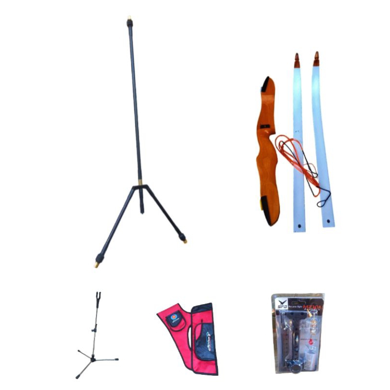 Jual Busur panah recurve bow laminasi fiber standar bow lokal Full set ...