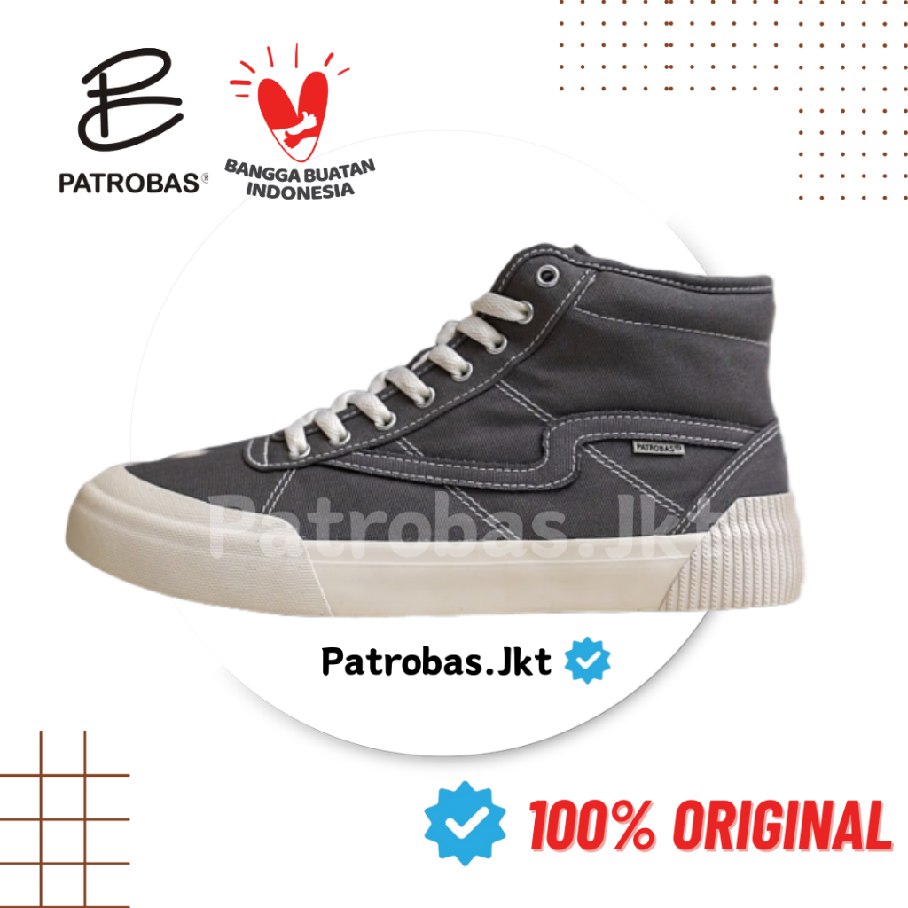 Jual Sepatu Patrobas Equip High Charcoal / Grey Original | Sneakers ...