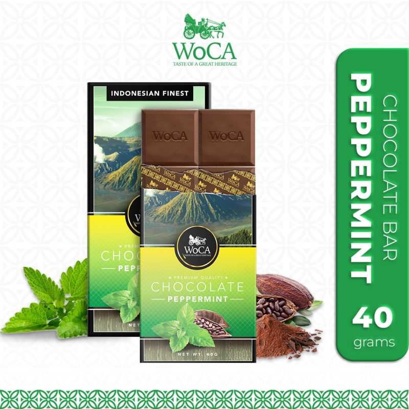 Jual WoCA Premium Chocolate Indonesian Finest Peppermint 40 gr | Shopee Indonesia