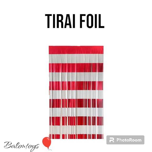 Jual Hiasan 17 Agustusan Foil curtain tirai backdrop banner rumbai ...