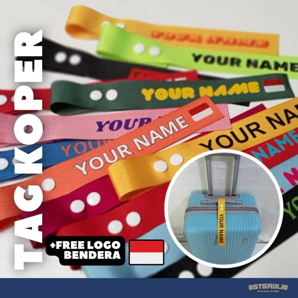 Jual Tag Koper Luggage Tag Bag Tag Gantungan Koper Custom Nama Sablon ...