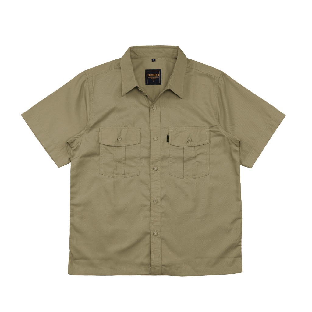 Jual Engineer Workwear -Basic Khaki Cream-Kemeja Pendek, Casual / Baju ...