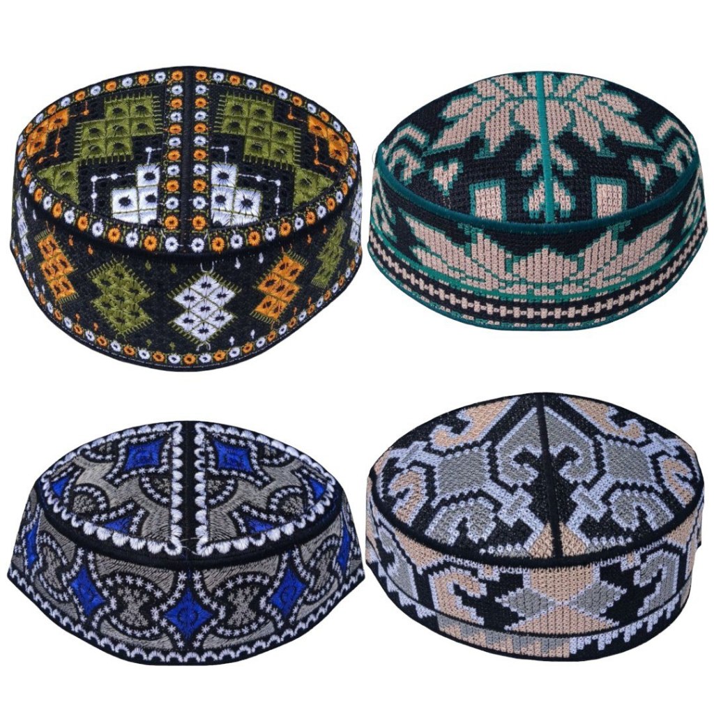 Jual Peci Pakistan Bordir Kopiah Haji Songkok Dapak Santri Dewasa Dan ...