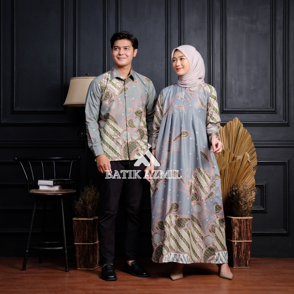 Jual Batik Couple - Baju Batik Couple Kemeja Panjang Gamis Maxi Tali ...