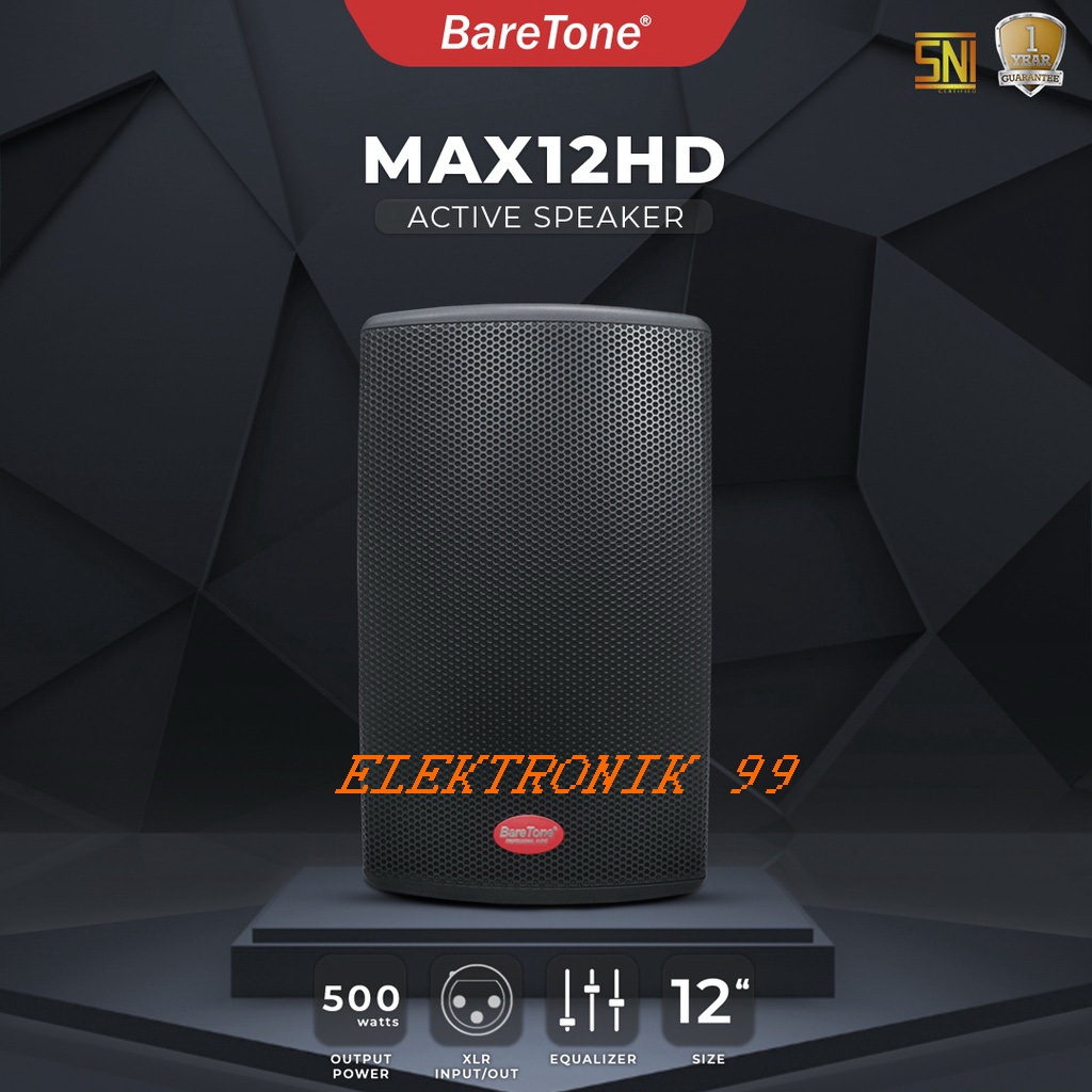 Jual BareTone Speaker Aktif MAX12HD 12 Inch - Garansi Resmi 1 Tahun ...