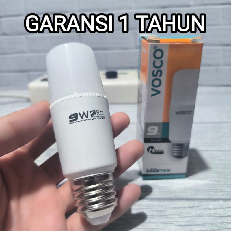 Jual VOSCO LAMPU LED STICK 9W 9 WATT CAHAYA PUTIH SNI GARANSI 1 TAHUN | Shopee Indonesia